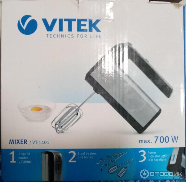 Отзыв о Миксер Vitek VT-1401 | Хороший механизм, не очень хорошие детали