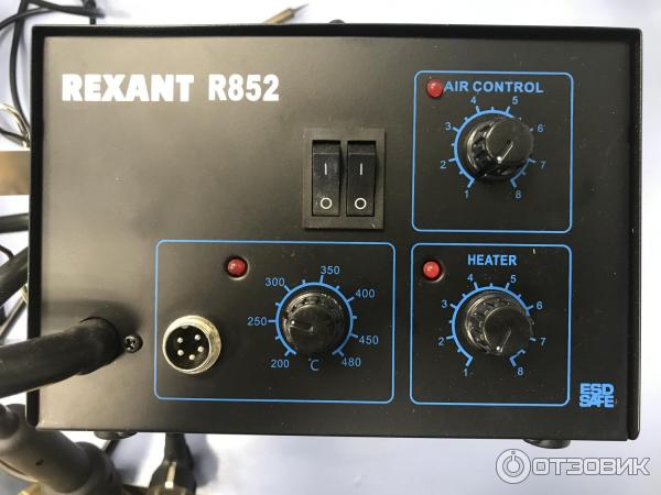 Отзыв о Паяльная станция Rexant 12-0723 R852 | Очень неплохая станция с быстрым нагревом