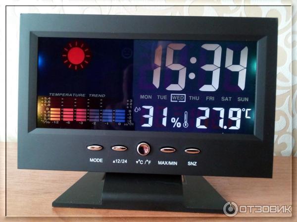 Отзыв о Настольные часы-метеостанция AliExpress Color Screen Calendar ...