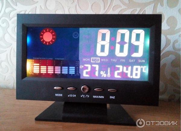 Отзыв о Настольные часы-метеостанция AliExpress Color Screen Calendar ...