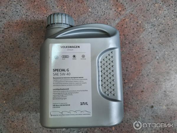 Отзыв о Моторное масло Volkswagen VW 5W-40 Special G VAG G 052 502 M4 ...