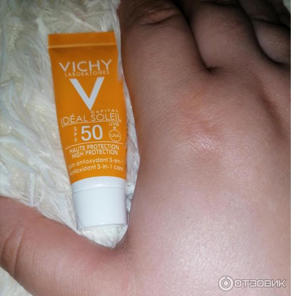 Отзыв о Солнцезащитный крем 3 в 1 Vichy Capital Soleil с антивозрастным ...